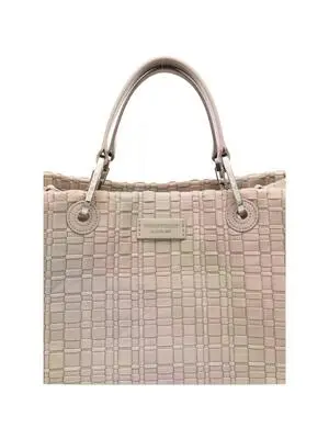 Emporio Armani Woven Top Handle Tote Bag