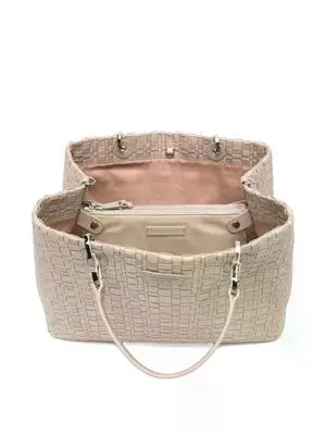 Emporio Armani Woven Top Handle Tote Bag