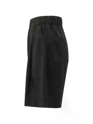 A PAPER KID Elasticated Waistband Bermuda Shorts - Black