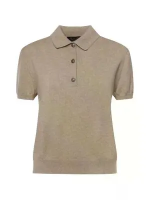 Loro Piana Buttoned Polo Top