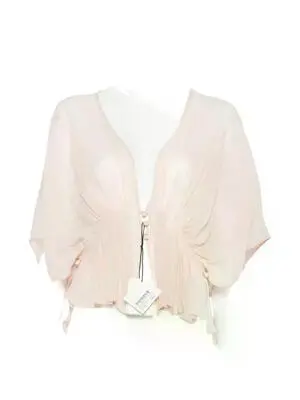 Max Mara Buttoned Ruffled Top - Pink