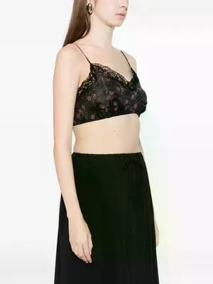 Simone Rocha Floral-lace Crop Top