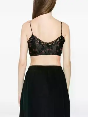 Simone Rocha Floral-lace Crop Top
