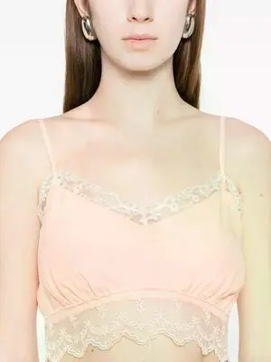 Simone Rocha Lace-trimmed Crop Top