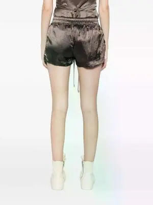 Rick Owens Drawstring Panelled Boxer Shorts - Brown