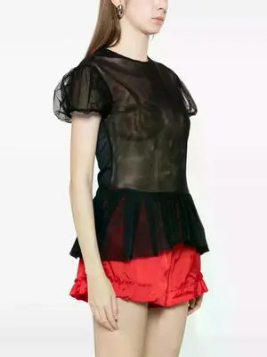 Simone Rocha Ruffled Puff-sleeve Top
