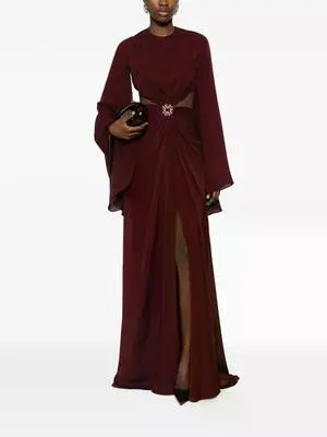 Elie Saab Cut-out Embellished Maxi Dress