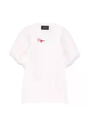 Simone Rocha Puff-sleeve Flower T-shirt - Pink