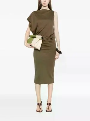 Jacquemus Draped Asymmetric Midi Dress