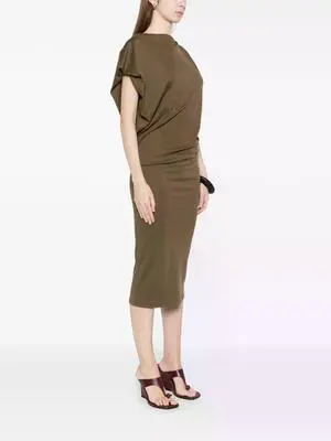 Jacquemus Draped Asymmetric Midi Dress