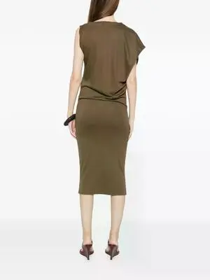 Jacquemus Draped Asymmetric Midi Dress