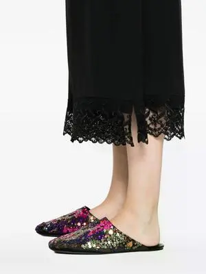 Simone Rocha Lace-trim Cropped Trousers