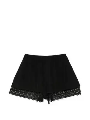 Simone Rocha Lace-trim Mini Shorts - Black