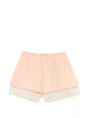 Simone Rocha Lace-trim Mini Shorts - Orange