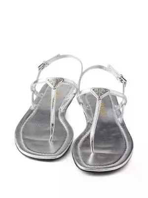 Prada Metal Buckle Thong Sandals