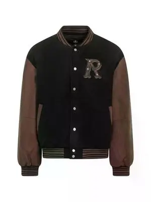 REPRESENT Varsity Logo-appliqué Bomber Jacket - Black