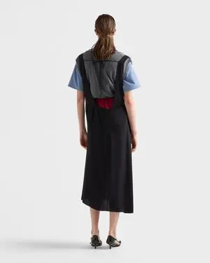 Prada Satin Sablé Dress With Suspenders