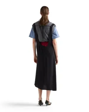Prada Satin Sablé Dress With Suspenders