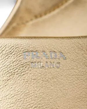 Prada Mordoré Nappa Leather Platform Sandals - Gold/silver