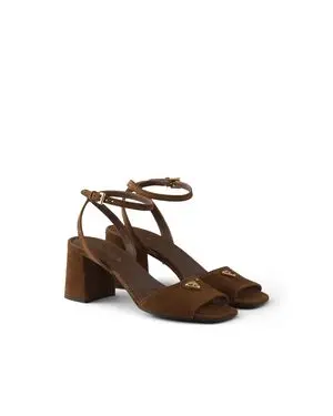 Prada Suede Sandals - Brown