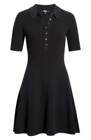 Paige Olie Ribbed Polo Dress - Midnight