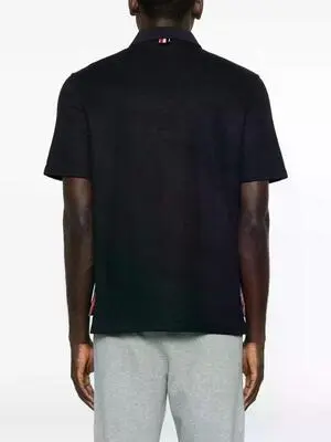 Thom Browne Logo-embroidery Polo Shirt - Blue