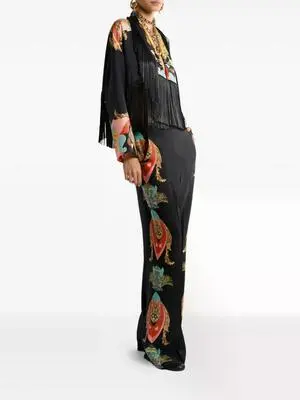 Etro Fringed Printed Silk Jacket