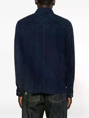 SALVATORE SANTORO Suede Shirt Jacket - Blue