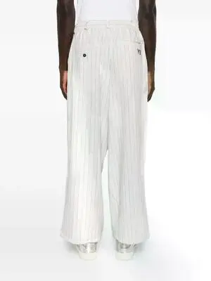 Y3 Striped Drawstring Trousers - Neutrals
