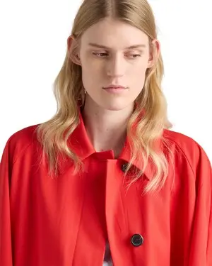 Prada Single-breasted Gabardine Coat