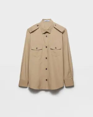 Prada Cotton Poplin Shirt Beige