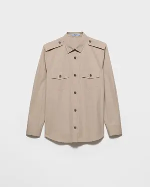 Prada Cotton Poplin Shirt - Limestone
