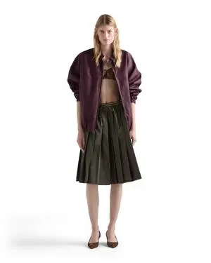 Prada Poplin Midi-skirt - Green