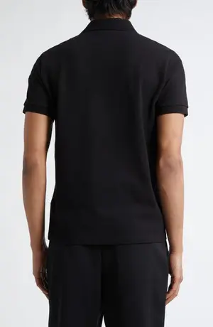 Moncler Logo Cotton Polo - Black