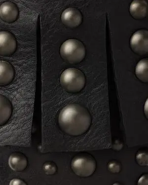 Prada Monolith Studded Leather Loafers