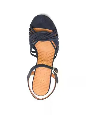 Chie Mihara Keske Suede Sandals - Blue