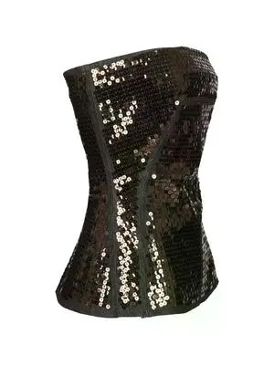 Rick Owens Sequin-embellished Panelled Bustier