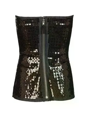Rick Owens Sequin-embellished Panelled Bustier