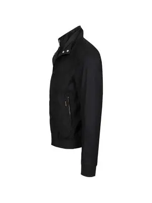 MOORER Buttoned Zip-fastening Jacket - Black
