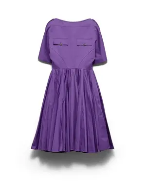 Prada Chino Fit And Flare Dress - Purple