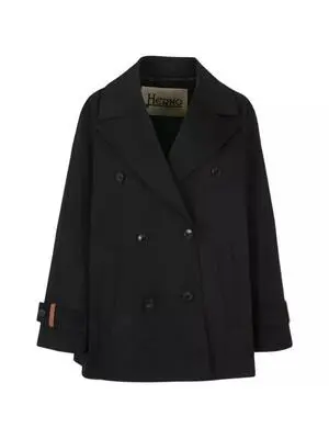 Herno Double-breasted Coat With Tab Detail