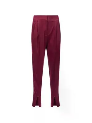 MIA PECULIAR Pleated Trousers With Pearl Detail