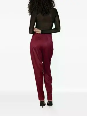 MIA PECULIAR Pleated Trousers With Pearl Detail