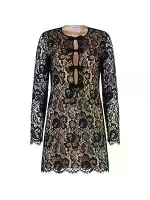 MIA PECULIAR Lace Bows Mini Dress