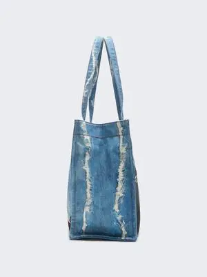 Acne Studios Denim Print Tote Bag - Blue