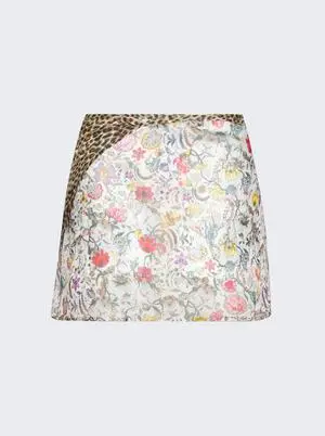 Roberto Cavalli Leopard And Floral Print Pareo - Brown