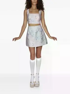 MIA PECULIAR Brocade Mini Skirt