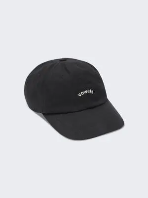 VOWELS Cotton Twill Cap Black
