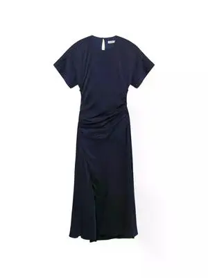 Simkhai Draped Midi Dress With Slit Detail