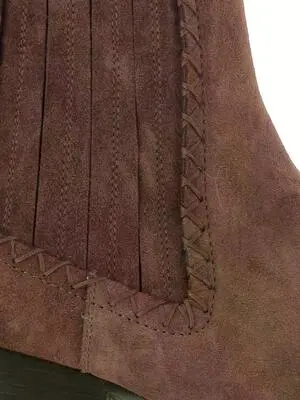 Sartore Suede Ankle Boots With Block Heel